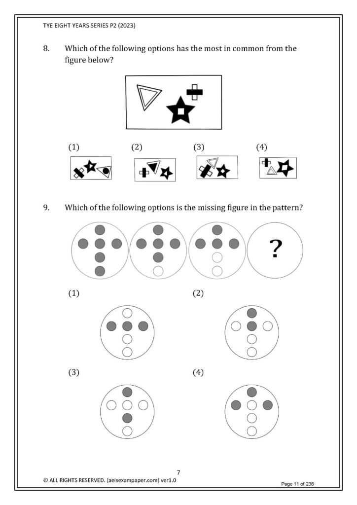 AEIS Exam Paper P2 (8 Years Series) Past Year - AEIS Exam Paper