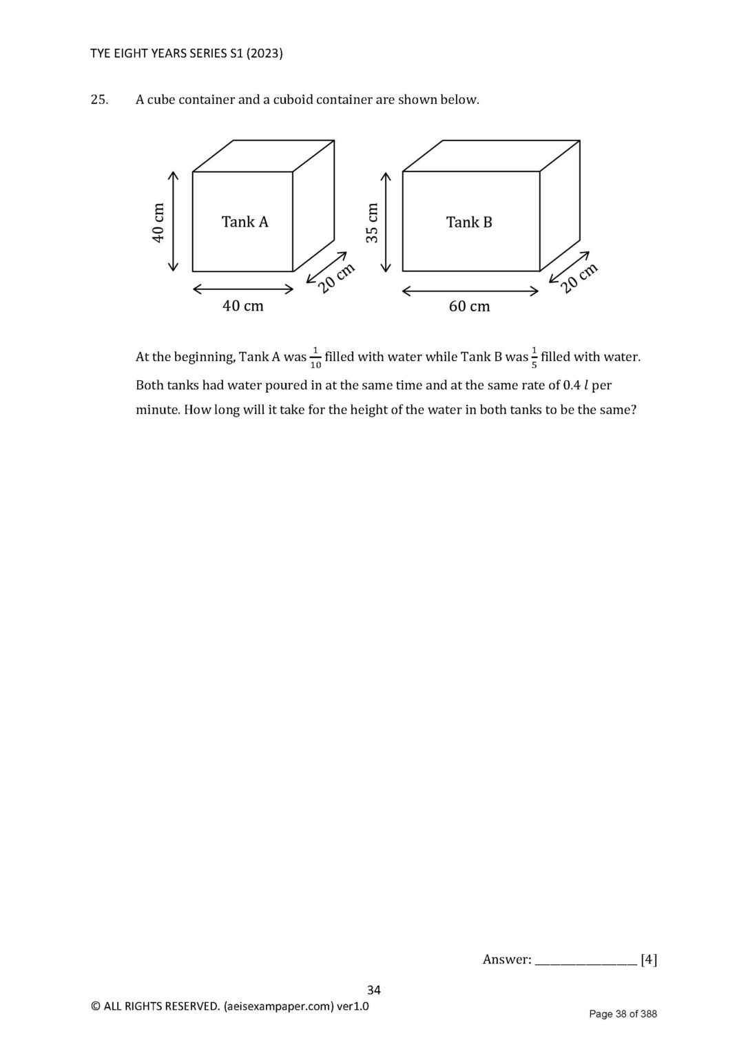 AEIS Exam Paper Math Sec1 (8 Years Series) - AEIS Exam Paper